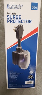Progressive Industries RV Camper Surge Protector 50 Amp Portable SSP ...