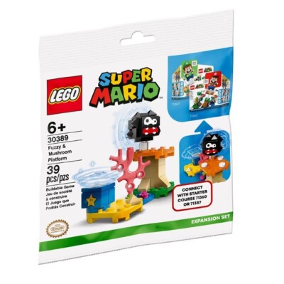 Lego 30389 Super Mario Fuzzy & Mushroom Platform Expansion Set Polybag ...