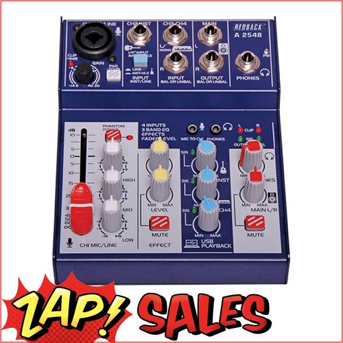 Redback 4 Channel Mixer, USB Output & Effects A2548 | eBay Australia