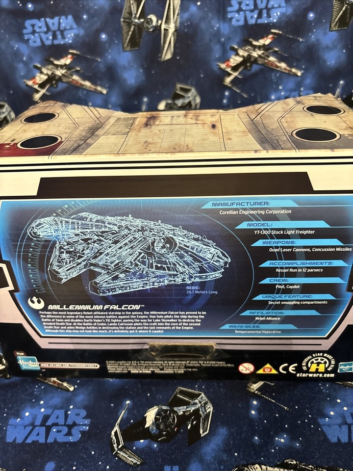 Star Wars Titanium Series Die cast Millennium Falcon Sealed W/Display ...