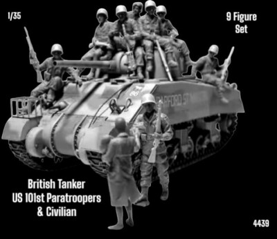 •1/35 Resin Figure US Tank Riders Brit Tanker & Civilian (9 Fig Set ...