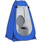6L PORTABLE CAMPING TOILET POTTY WITH POP-UP PRIVACY TENT SHOWER HIKING ...