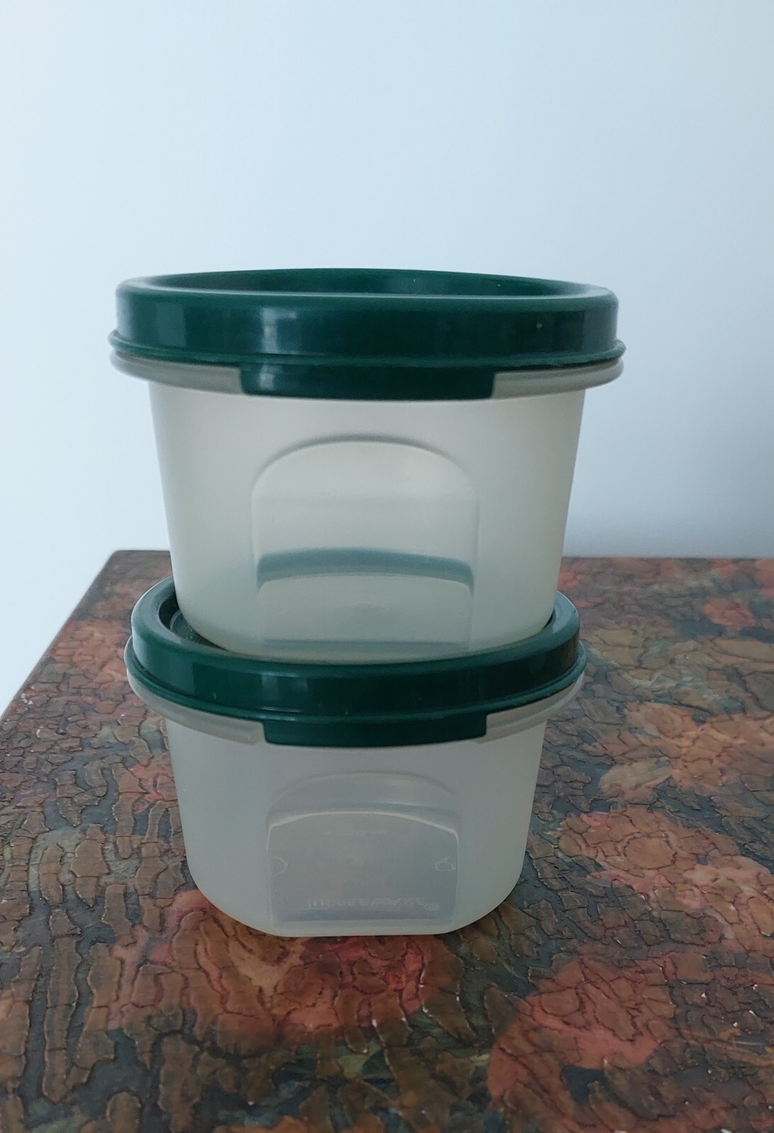 TUPPERWARE MODULAR MATES ROUND #1 X 2 Forest Green 200ml | eBay