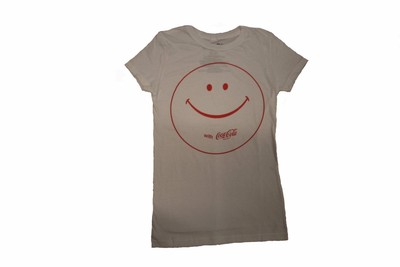 SMILEY FACE WITH COCA - COLA T-Shirt ..FOR LADIES .. Size : S - XL | eBay