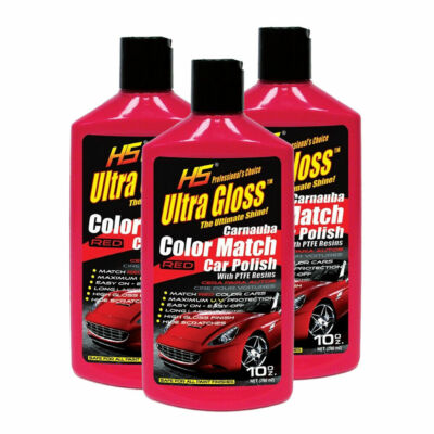 Red Car wax Polish Ultra Gloss HS 10 oz 3 Pack Carnauba Color Match | eBay