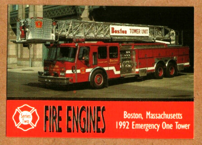 1993 Virginia Hobby - Fire Engines #105 Boston, Massachusetts 1992 ...