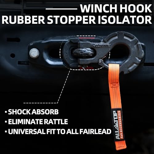 1/4in x 50ft, 9500Lbs BSR, for 5500Lbs winch Gray, Rope w/ Hook for ATV ...