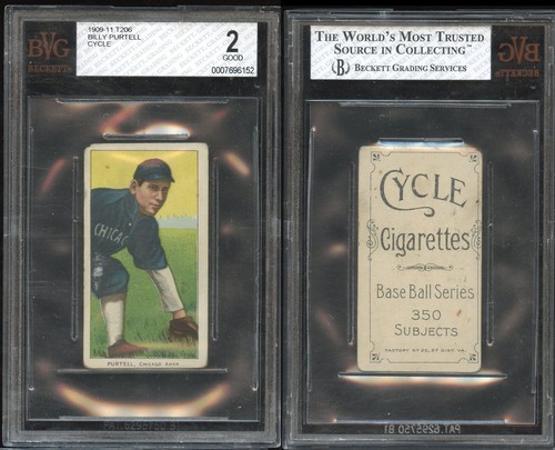 T206 Billy Purtell Chicago ~~ BVG 2 ~~ Cycle 350 *tough back* | eBay