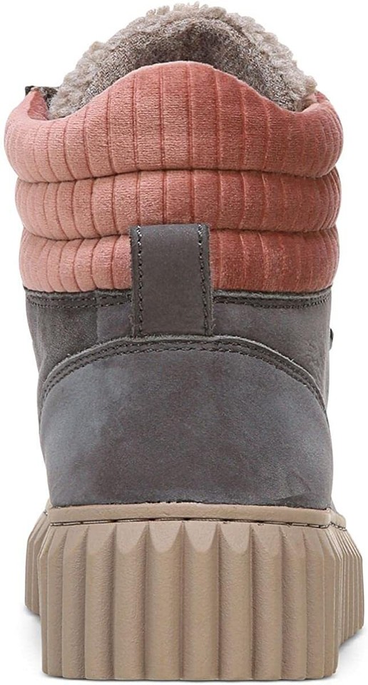 Sam Edelman Fay Grey Leather Pull On Fur Detailed Rounded Toe Ankle ...