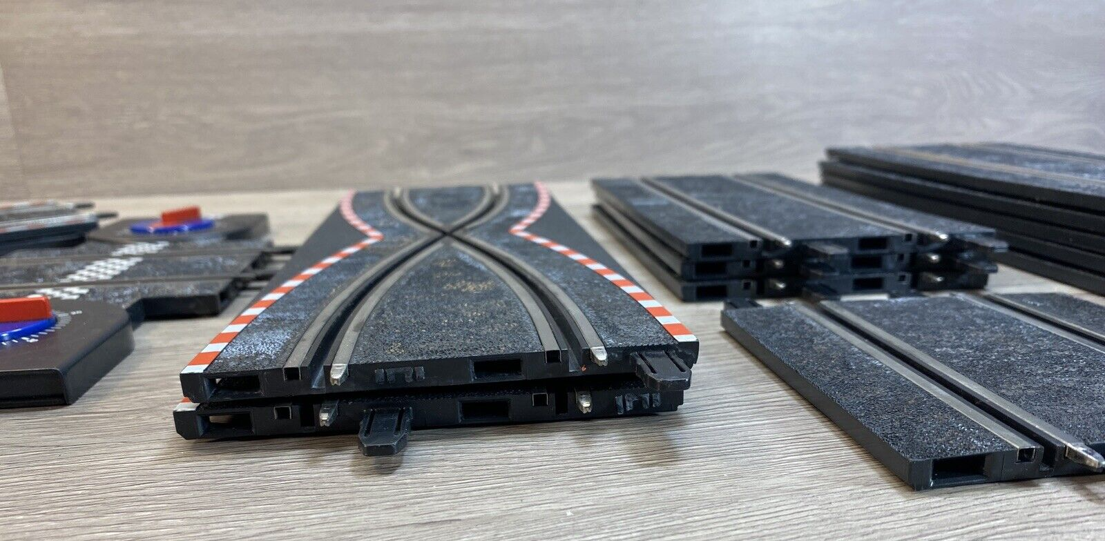 Lot of 17 SCX Compact Slot Car Track Parts 1/43 Straights, Turns ...
