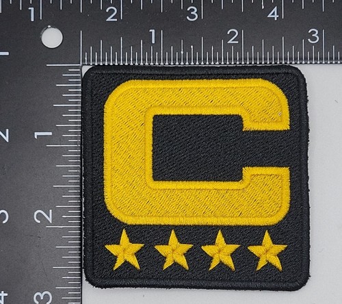 4-Star Captain C Patch Black. Yellow Gold C Bengals, Raiders, Eagles | eBay