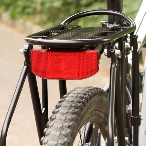 Red Black Bike Rack Reflector Luggage Carrier Mount Bicycle | eBay