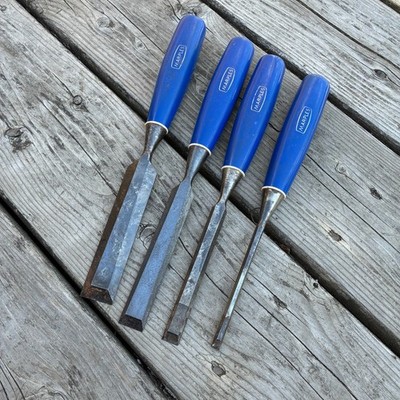 Vintage Set of Marples Blue Chip Chisels - 1", 3/4", 1/2", 1/4 ...