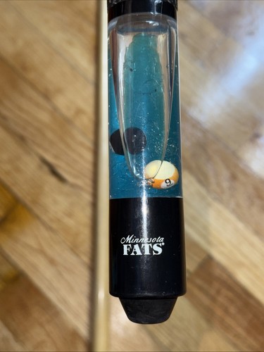 RARE Minnesota Fats Pool Cue Stick Lighted Blue Lava Liquid 8 & 9 Ball ...