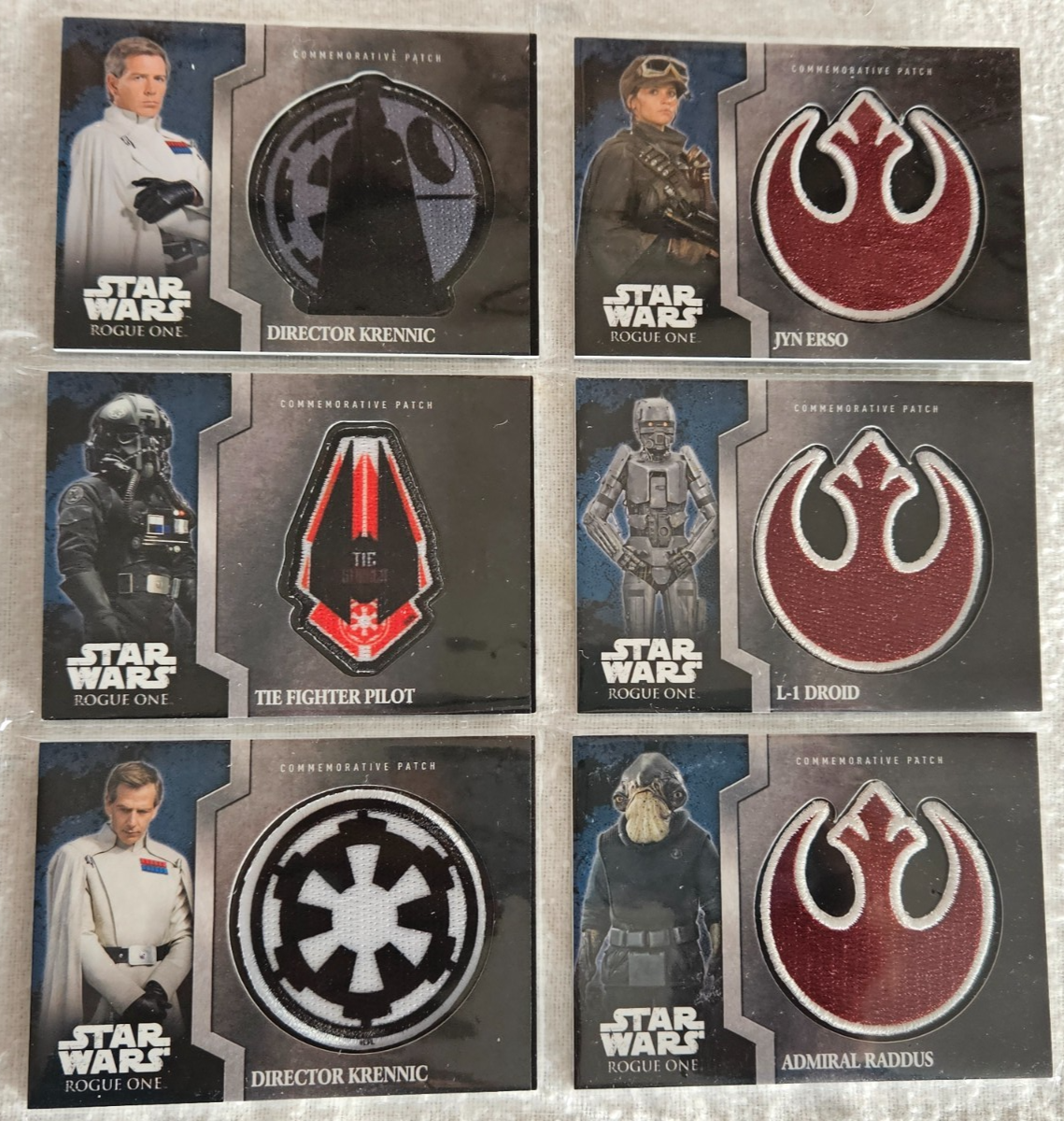 Star Wars Rogue One Patch Cards Lot of 6 #1, #3, #4, #5, #6 and #8 | eBay