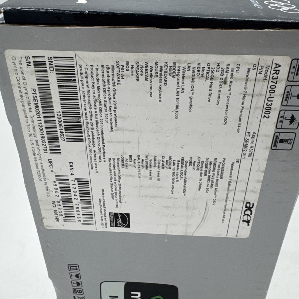 Acer Aspire Revo Mini PC AR3700-U3002 New Open Box R3700 | eBay