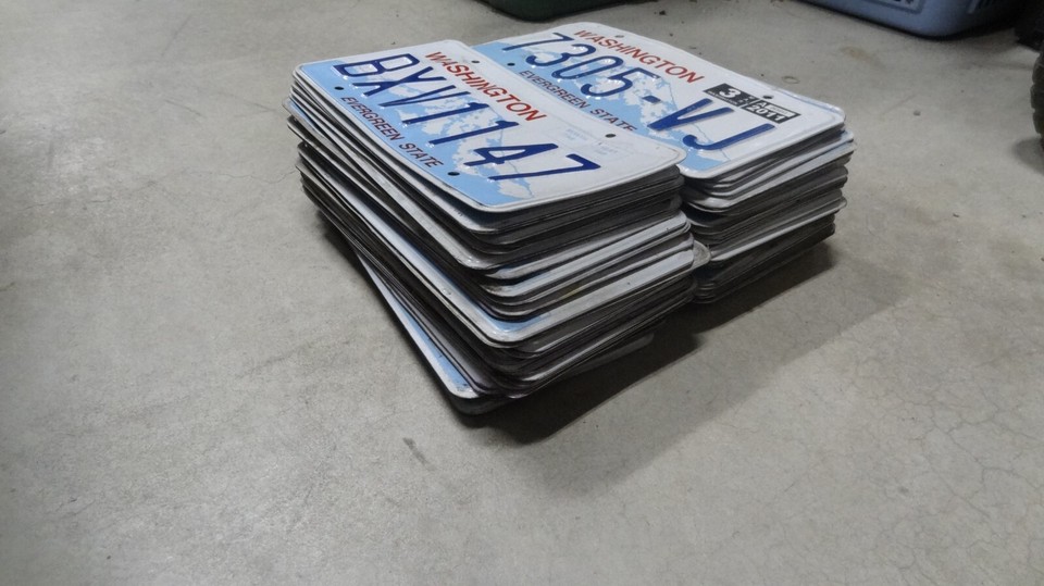 60 Washington embossed craft grade license plates bulk listing some ...