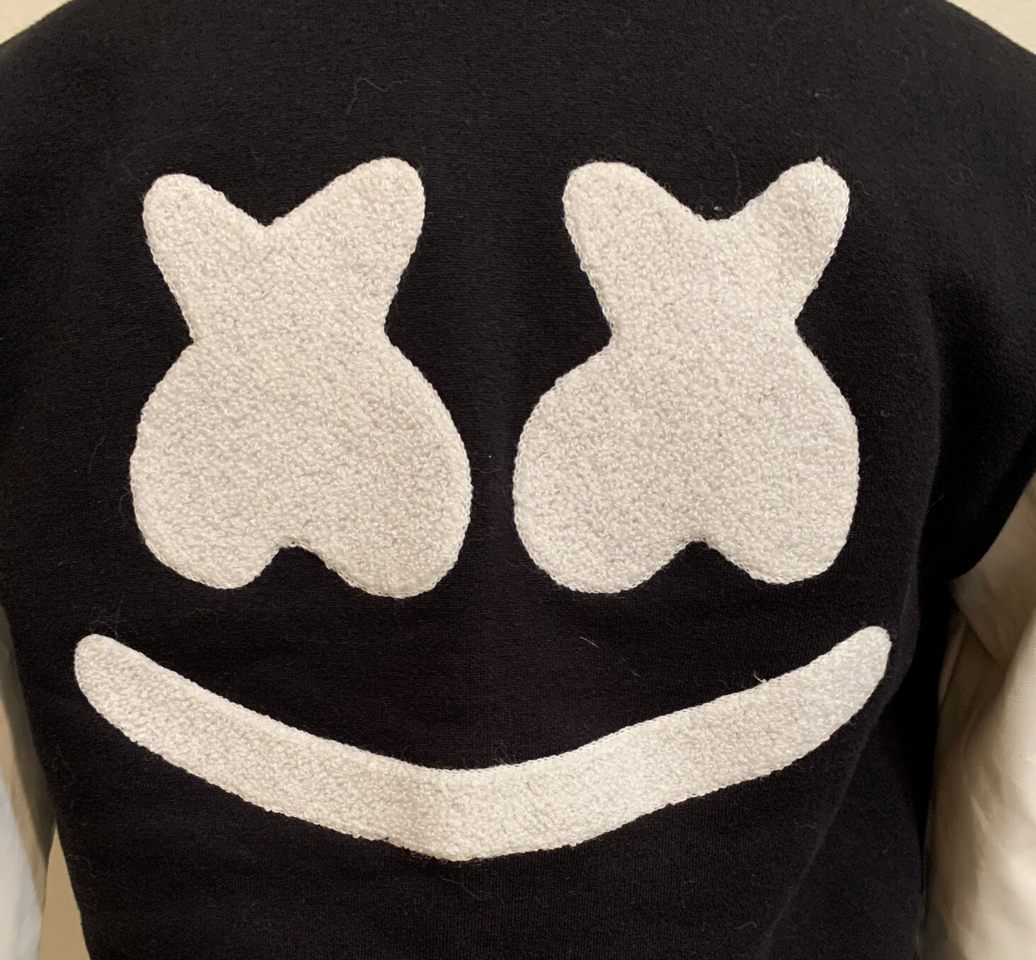 Spirit Marshmello Jacket Black White Logo Faux Leathe… - Gem