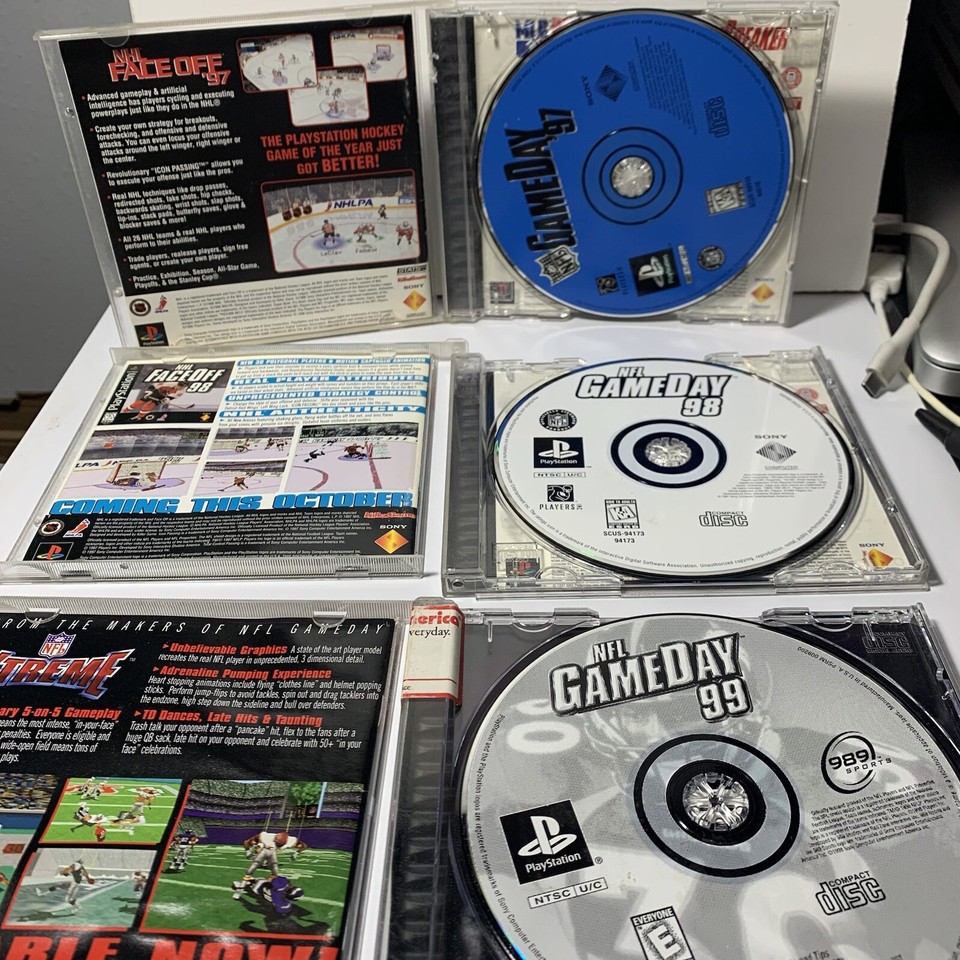 LOT Football Games PS1 Playstation 1 Madden NFL Gameday Extreme ...