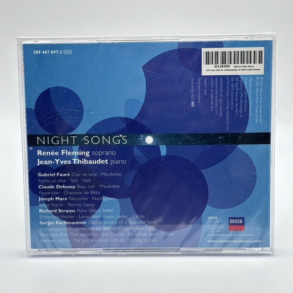 NEW Renee Fleming & Jean-Yves Thibaudet - Night Songs CD (2002, Decca ...