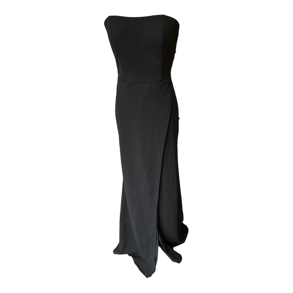 Simple Black Strapless Dress