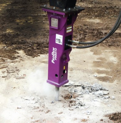 Prodem Hydraulic Hammer PRB010 0.7-3.0 Ton Breaker Pecker Demolition ...