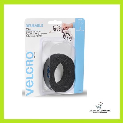 VELCRO® Brand 25mm x 2m Black Reusable Wrap | eBay Australia