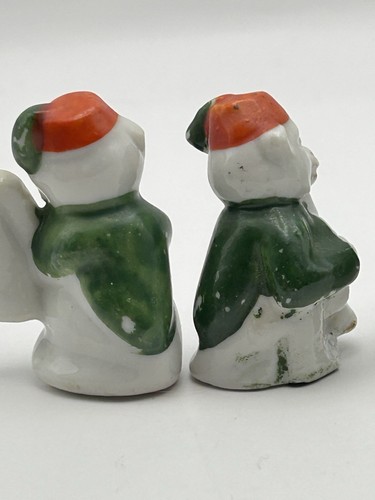 6 Red Fez Monkey Figurine Music Band Set Guitar Sax Drum Retro Occupied ...