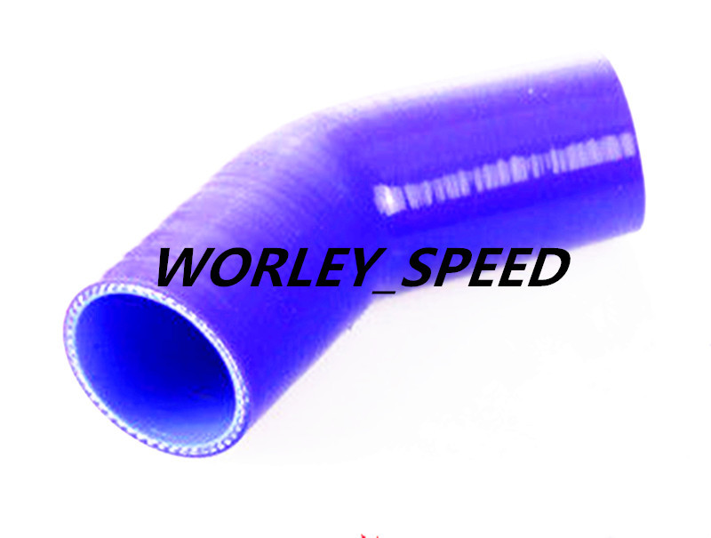 BLUE Silicone Hose 45 degree Bend Elbow 2inch 51mm Intake Tube pipe ...