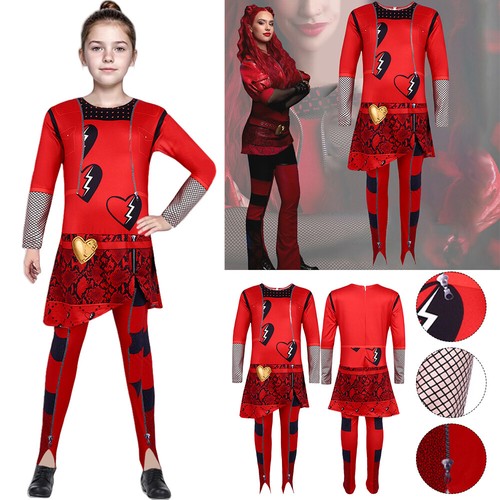 Kids Descendants 4 The Rise of Red Cosplay Costume Princess Red Outfit ...