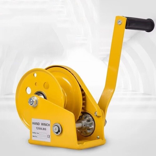 1200LB two-way self-locking small manual winch with automatic brake ...