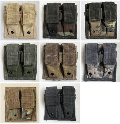 New Airsoft Tactical Molle Double Stack Mag Pouch With Flap Hook&Loop ...