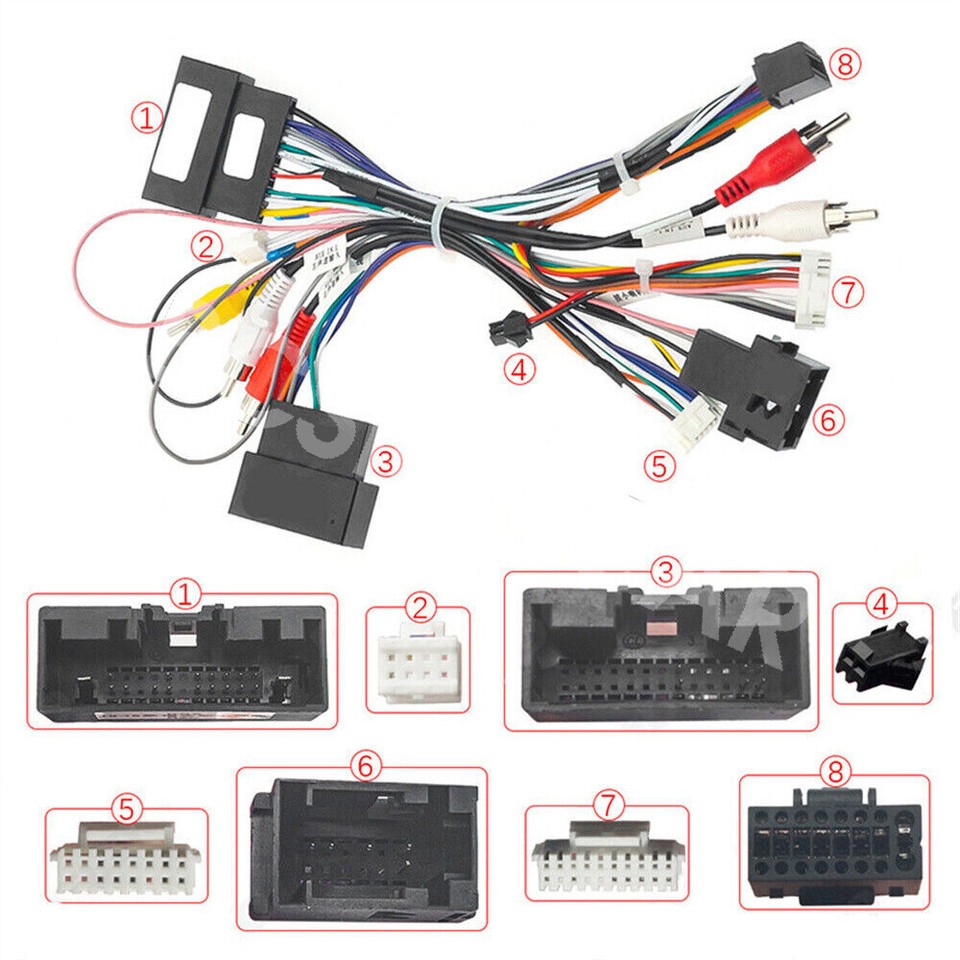 Fit For Ford F150 Car Radio 16Pin Android Audio Wiring Harness Adapter ...