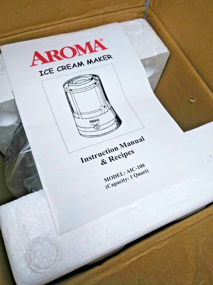 AROMA ICE CREAM MAKER, Frozen Yogurt Sorbet + HOME RECIPES NEW | eBay