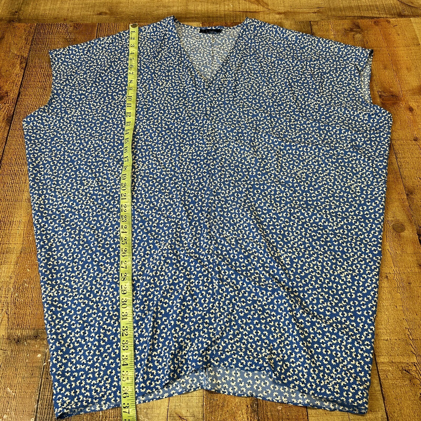 Hatch Collection Slouch Dress In Lapis Daisy Blue Whi… - Gem