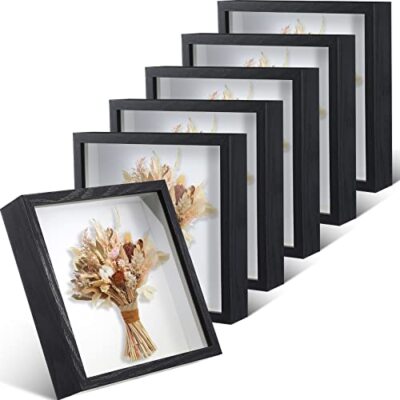 6 Pieces 8 x 8 Inches Shadow Box Frame Black Wood Shadow Boxes Display Cases, | eBay