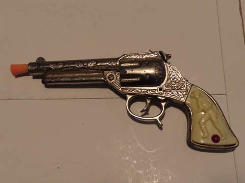 Vintage Original JE Stevens Cast Iron The Cowboy Toy Pistol Cap Gun ...