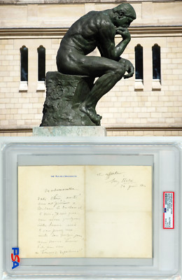 Auguste Rodin ~ Signed Autographed Letter The Thinker French Sculptor ...