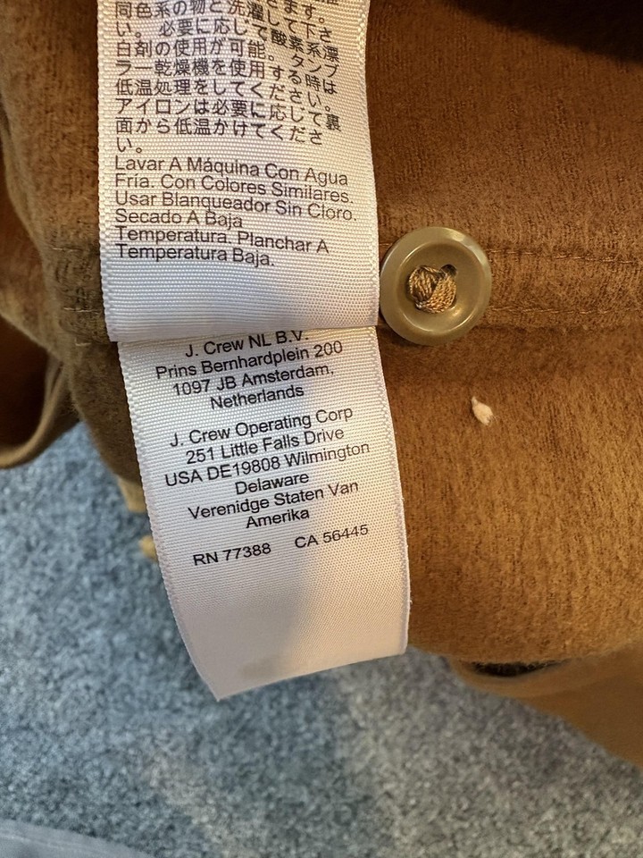 J.Crew Shirt Jacket Mens Large Brown Overshirt Oarsman Button Front CPO ...