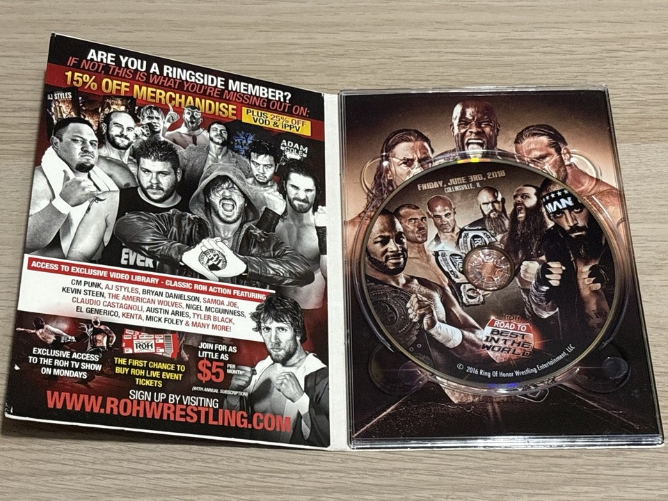 Roh Road To Best In The World Collinsville, IL 2016 Wrestling DVD Ring ...