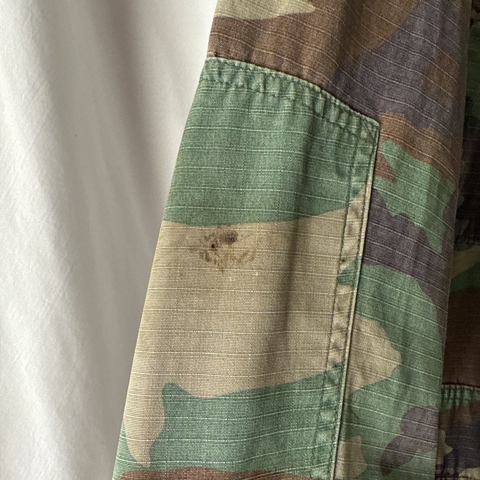 Vintage US Army Rangers Patched Camo Bdu Medium Regular Field Shirt Jacket | eBay