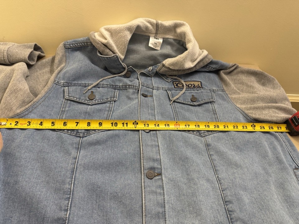 Coors Banquet Beer Denim Jean Jacket Sweatshirt Hoodie Alcohol Bar ...