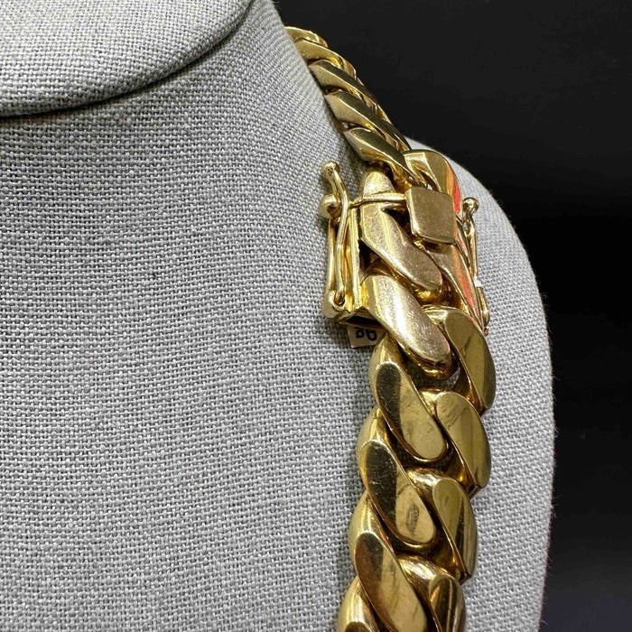 10K Cuban Gold Chain 20mm 24-inch Necklace Solid 608 GRAMS - Authentic ...