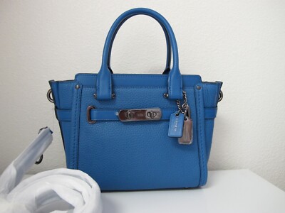 New Coach Swagger 21 Stachel Handbag Crossbody Rapid Blue 37444 | eBay