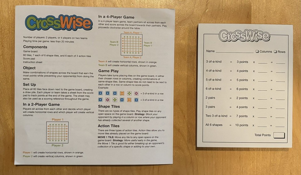 Crosswise - The Game That Has Players Thinking In All Directions ...