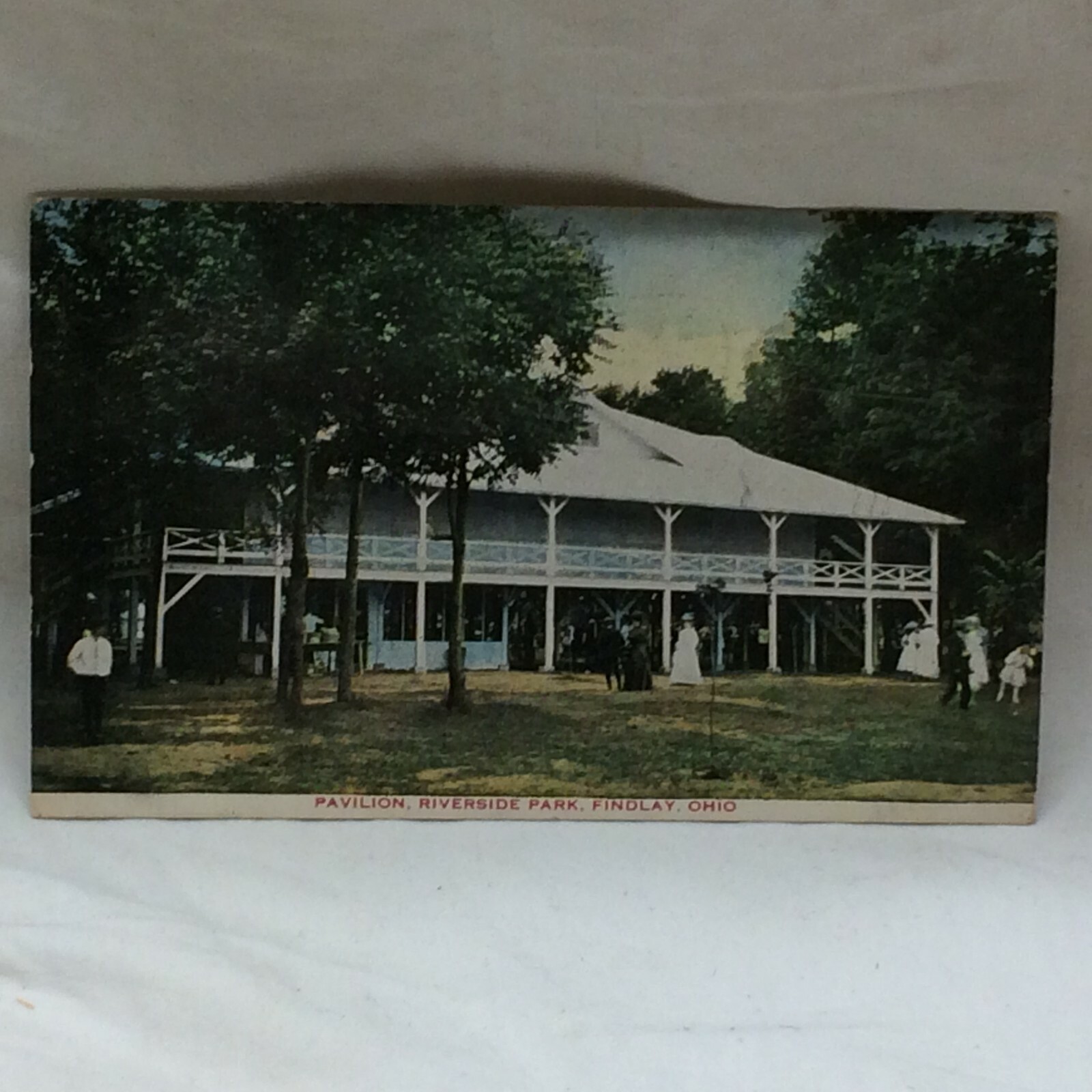 Vintage Postcard Pavilion Riverside Park Findlay Ohio 1911 | eBay