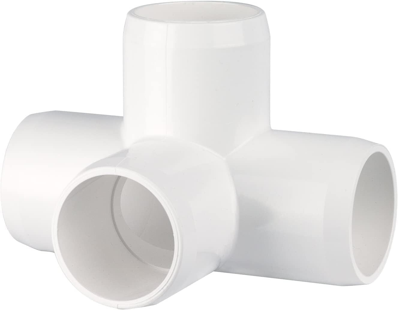 3/4" Furniture Grade 4-Way Side Outlet Tee PVC Fitting - 4 Pack | eBay