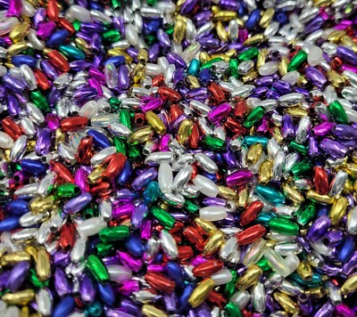 1,000 pcs Assorted Color Loose Plastic Pearls 3mm x 6mm Oval Rice Craft ...