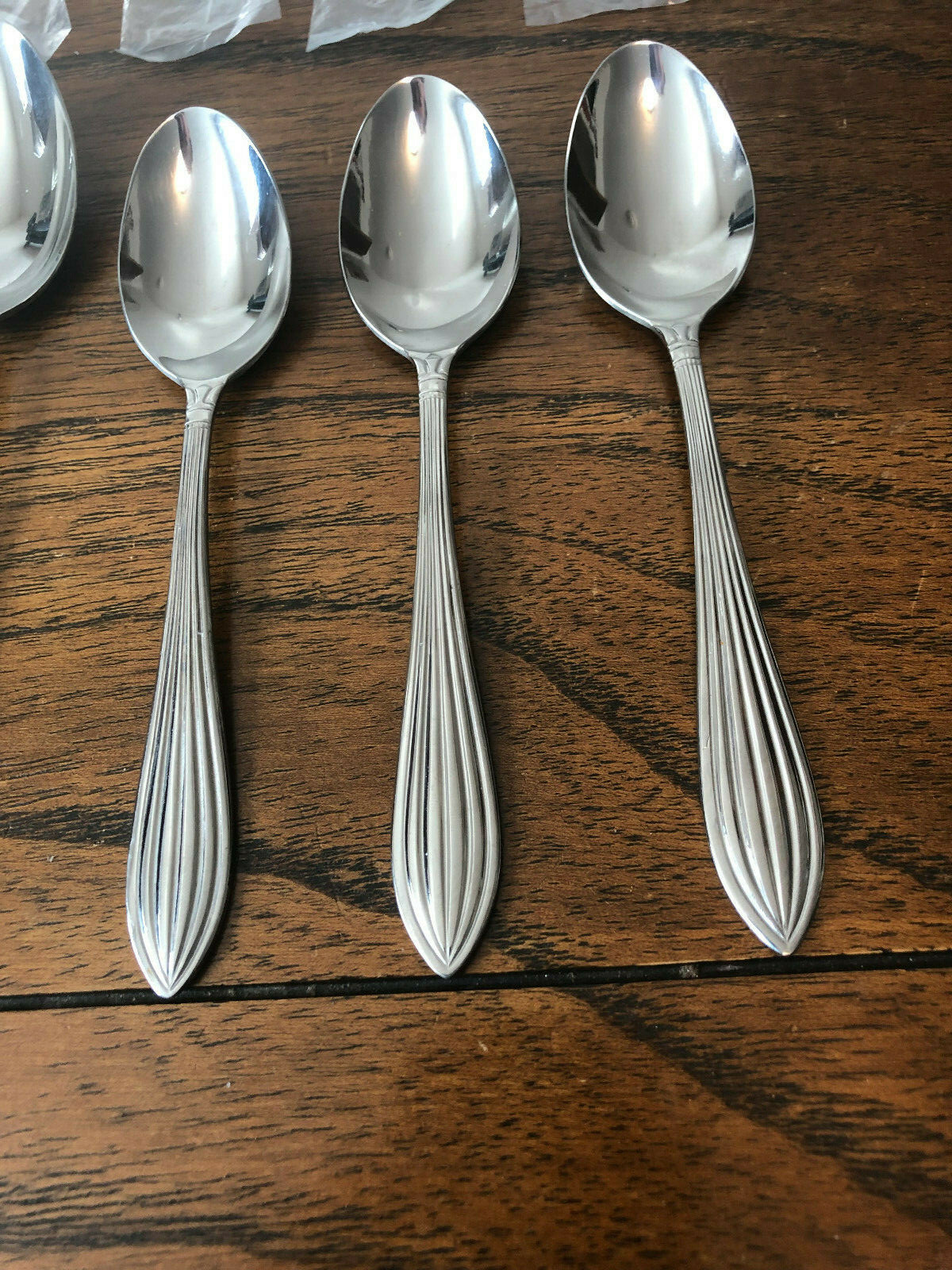 (5) Hampton Silversmiths Stainless China 71 Spoons 6 1/2" 7 3/4" BRAND ...