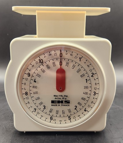 Vintage EKS Analog Spring Kitchen Scale w/ tray made in France Max 11 ...